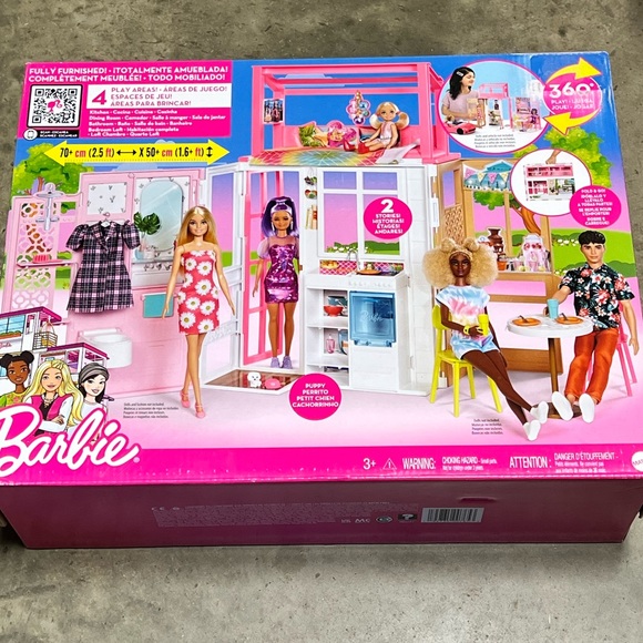 Barbie | Toys | Barbie Doll House 2 Stories 36 Wkitchen Accessories ...